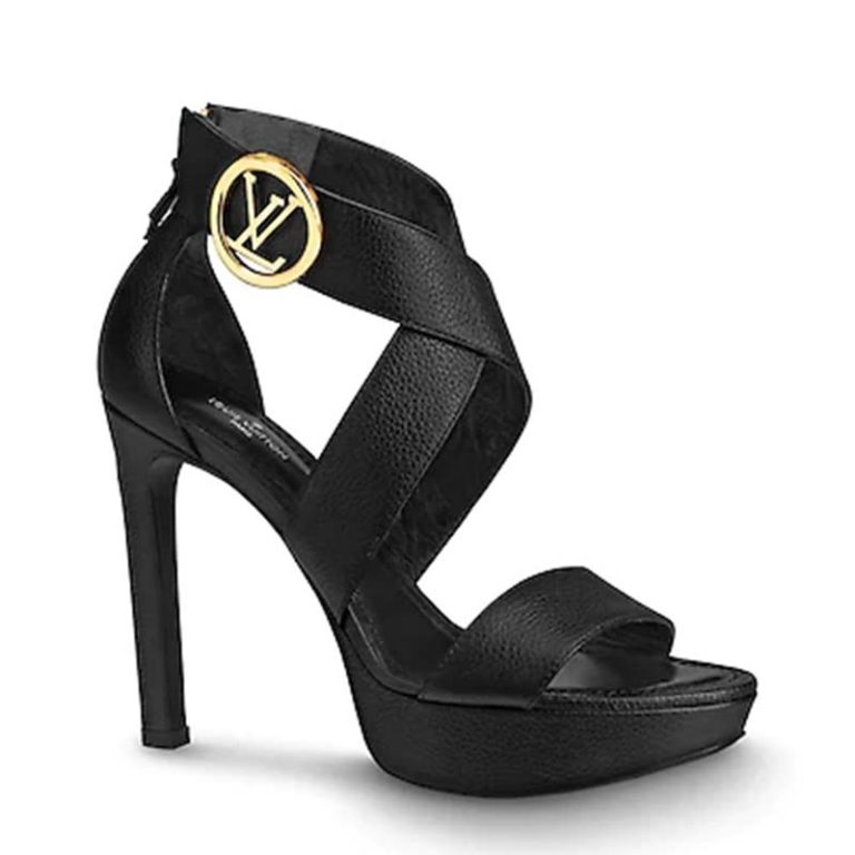 Louis Vuitton LV Women Horizon Platform Sandal Black Grained Calf ...